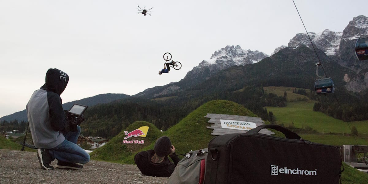 MTB photography shoot – Drone flash | Red Bull Bike