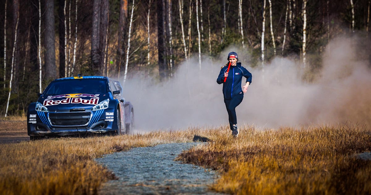 Rally car vs runner: The Hansen brothers race athletes