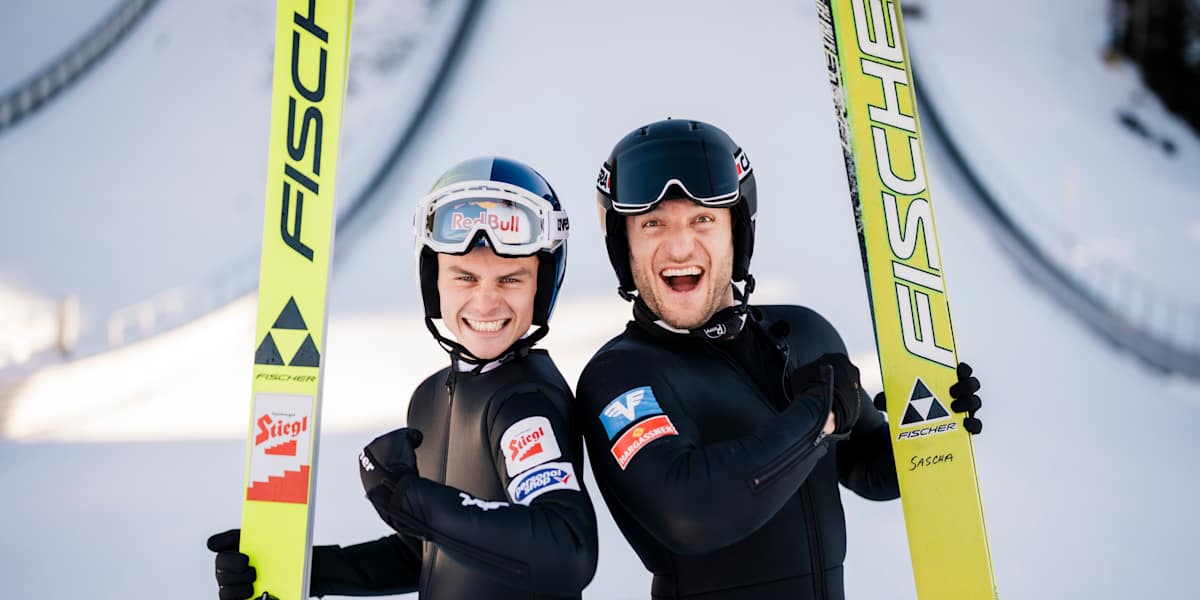 Sascha Huber auf dem Terrain der Wintersport-Stars