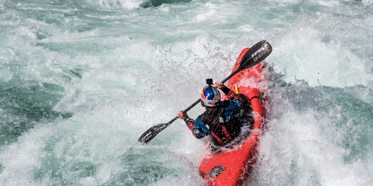 Nouria Newman kayaking video in Voss, Norway