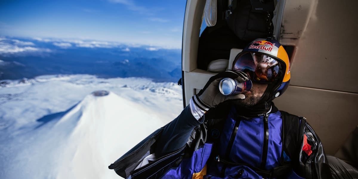Sebastián Álvarez: Volcano wingsuit flight – action