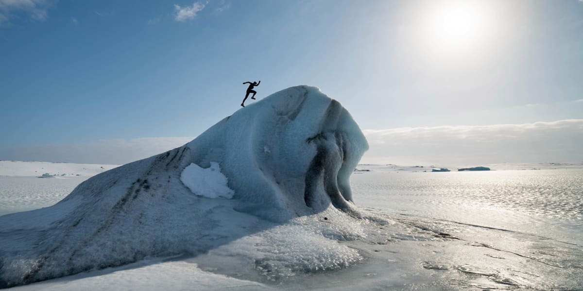 Iceberg running: Watch amazing POV footage here!