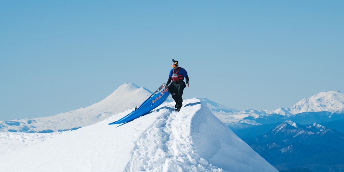 Aniol Serrasolses: kayaking on snow in Chile