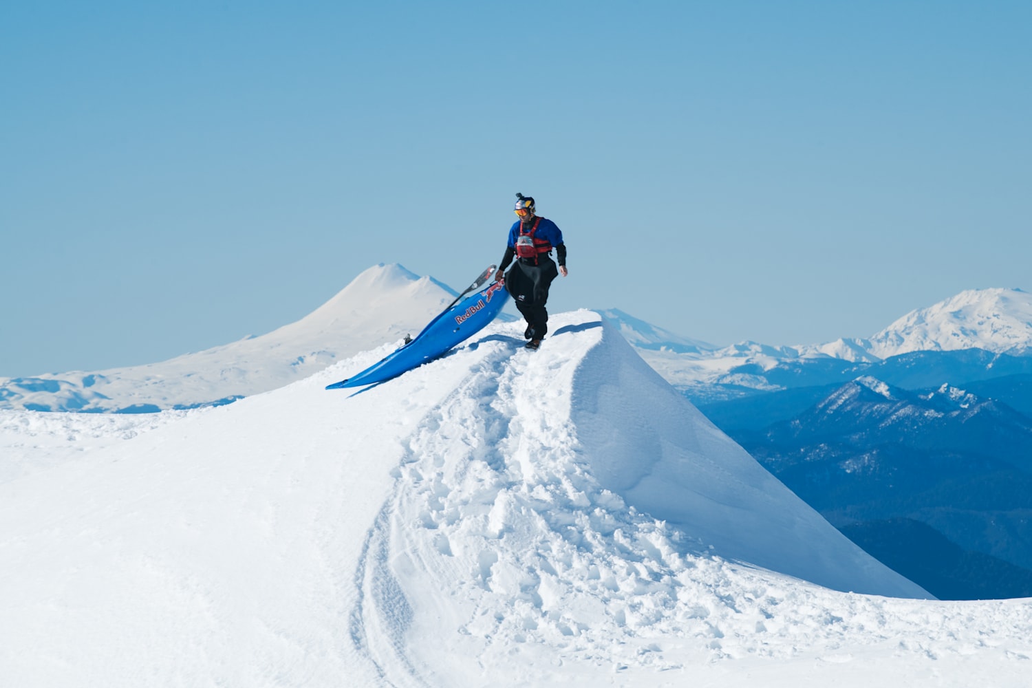 Aniol Serrasolses: kayaking on snow in Chile