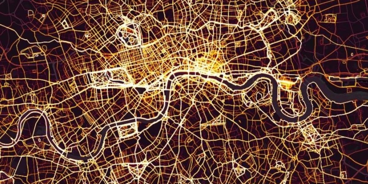 Running routes London: Heat map of the most popular