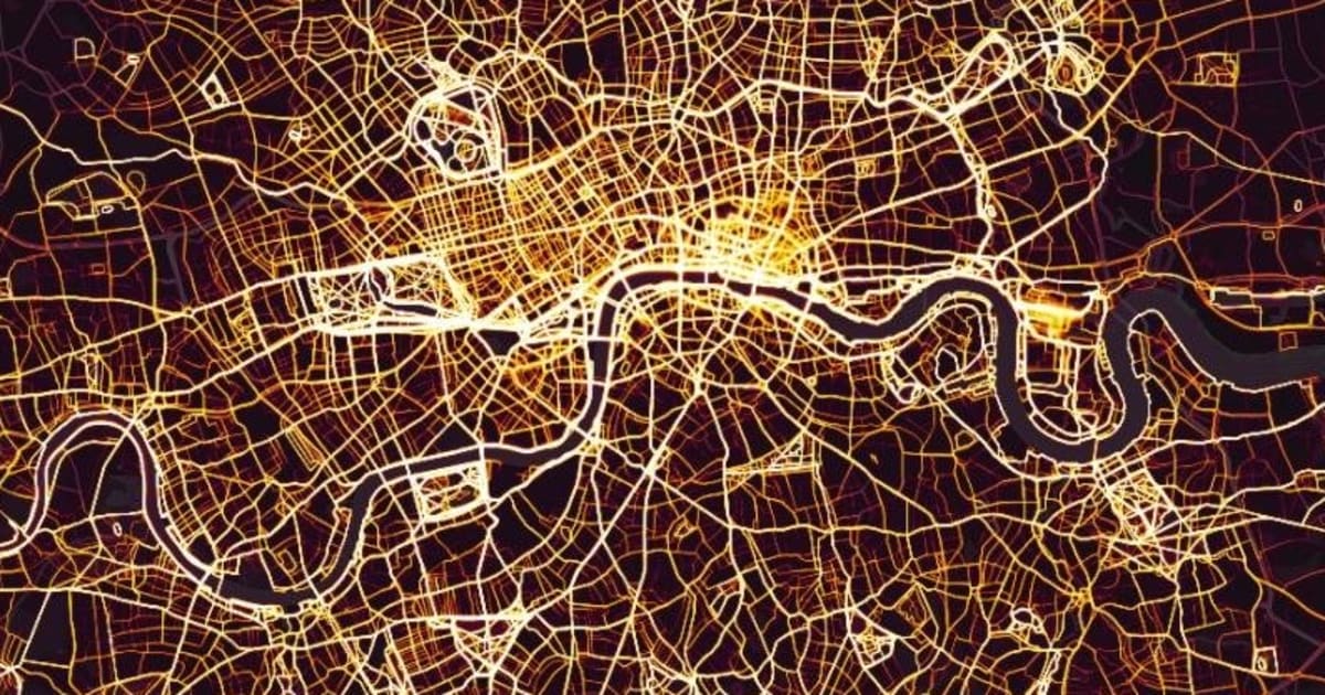 Running routes London: Heat map of the most popular
