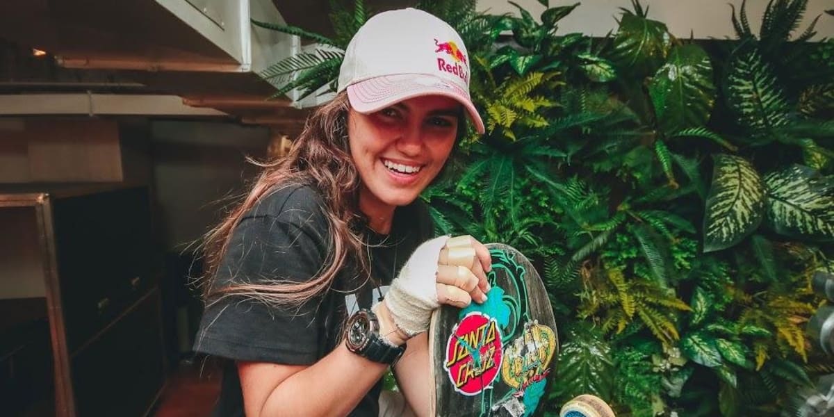 Yndiara Asp: campeã que já usou o skate como refúgio