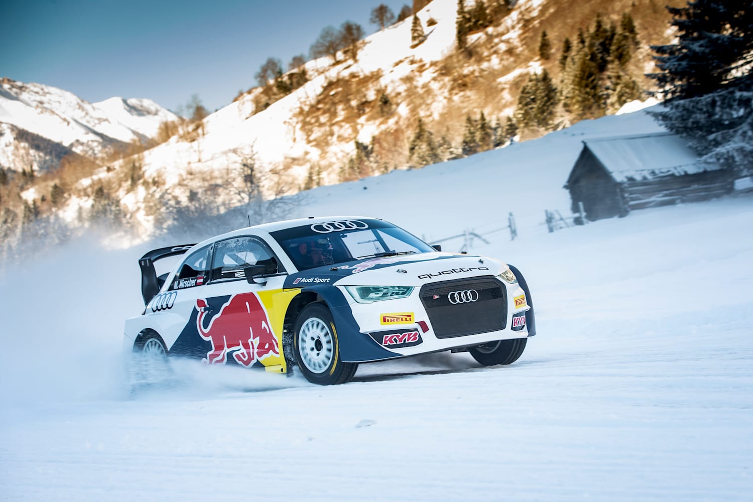 Marcel Hirscher drives rallycross car on ice – video