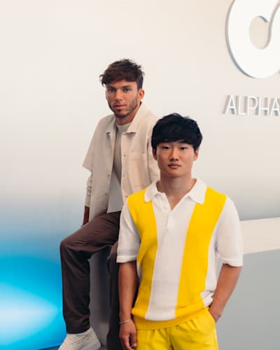 AlphaTauri F1 fashion – Pierre Gasly and Yuki Tsunoda