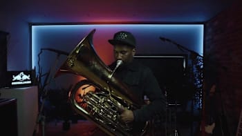 Theon Cross: Watch the jazz icon's 60 second tuba solo