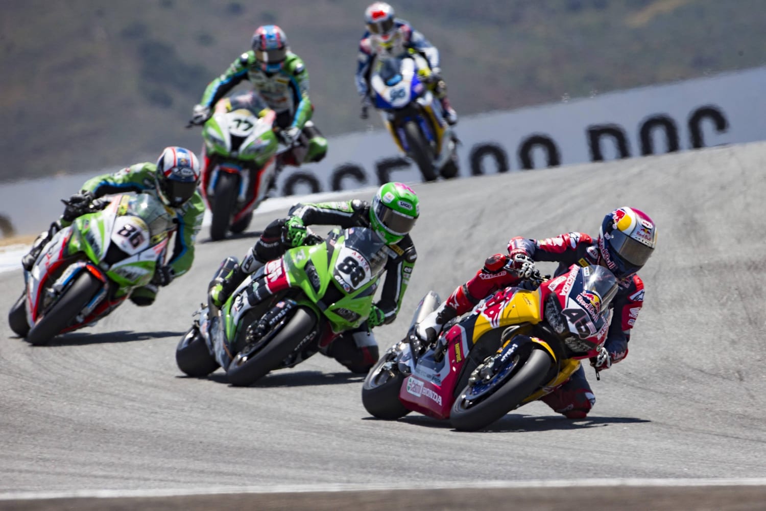 Jake Gagne con la moto de Nicky Hayden Mundial de SBK