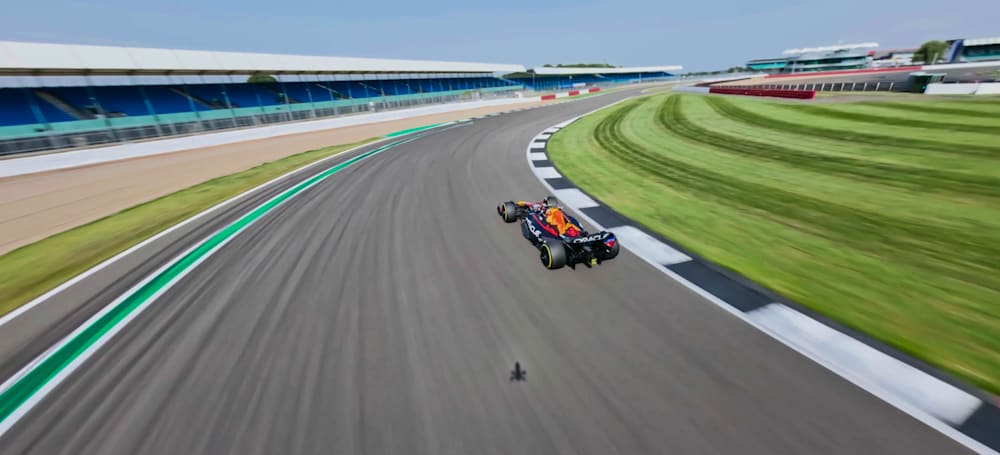 World’s fastest filming drone chases Max Verstappen