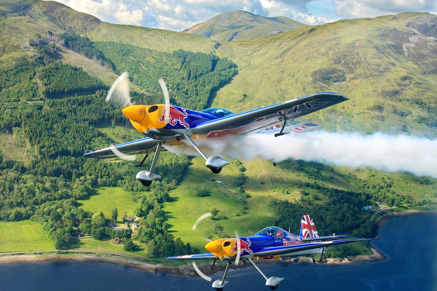 Red Bull Matadors planes flying over Fort William