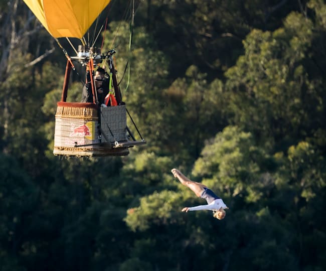 Rhiannan Iffland talks diving out of a moving balloon