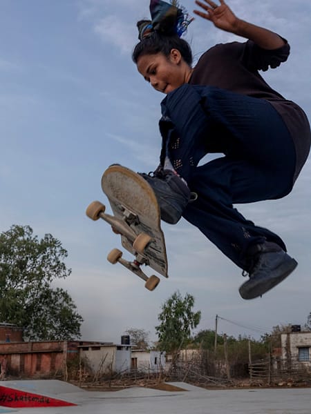 Fotografin Chantal Pinzi: Junge Skaterinnen in Indien