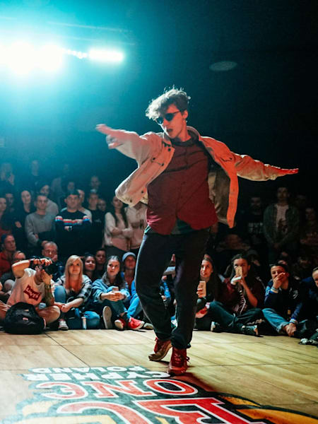 Two B-boys battle it out