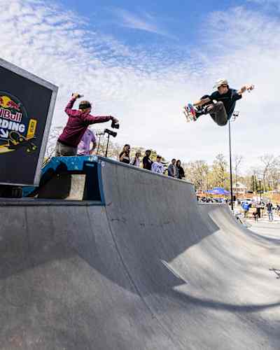 Skaters compete at Red Bull Boarding Pass 2024.