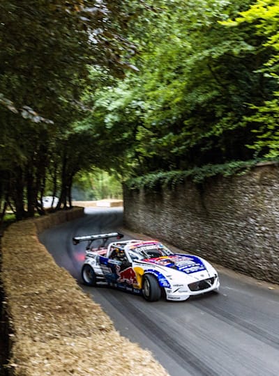 Mad Mike Whidett's RADBUL drives the Goodwood FoS track