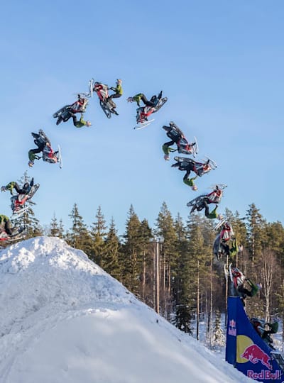 Double Backflip mit Schneemobil: Daniel Bodin +VIDEO+
