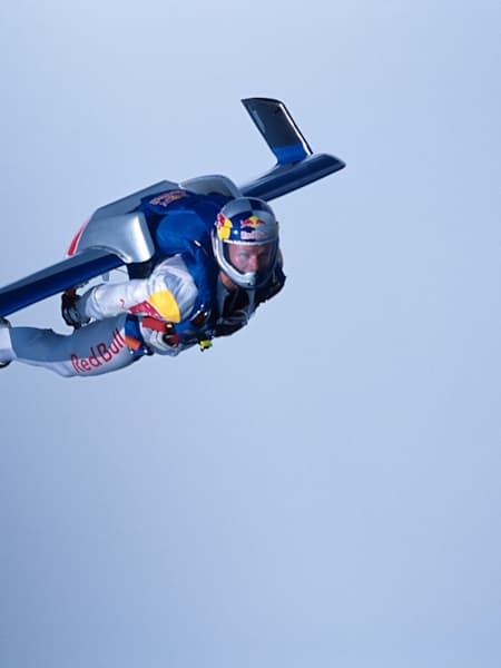 Felix Baumgartner en chute libre au-dessus de la Manche
