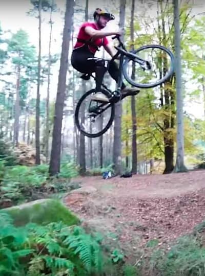 Matt Jones video: Downhill & dirt jumps on a road bike