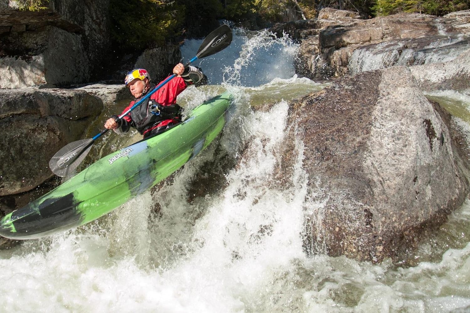Steve Fisher Kayaks Hanging Spears Falls in New York