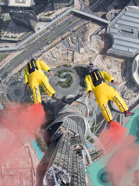 BASE jump record off the world’s tallest building!