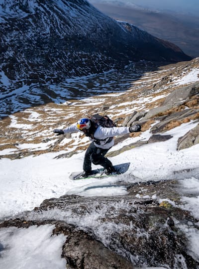 Billy Morgan on his first splitboarding experience