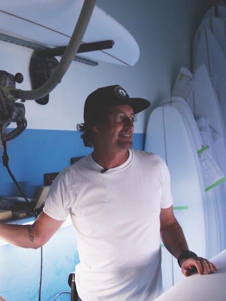Chris Christenson: Big wave surfboard factory +video+