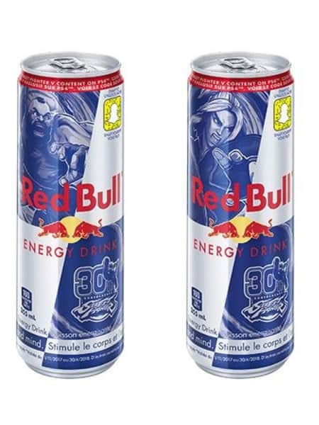 Limited Edition Red Bull Street Fighter® Character Cans