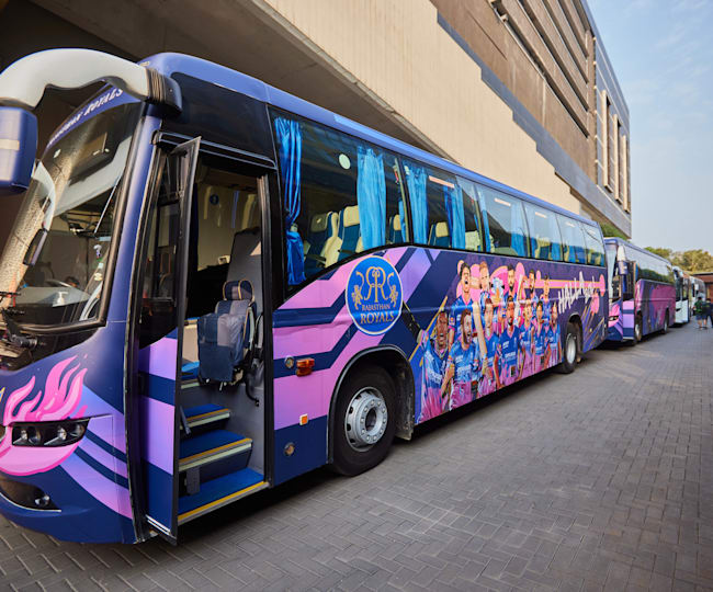 Rajasthan Royals bus: Interview on artwork and design