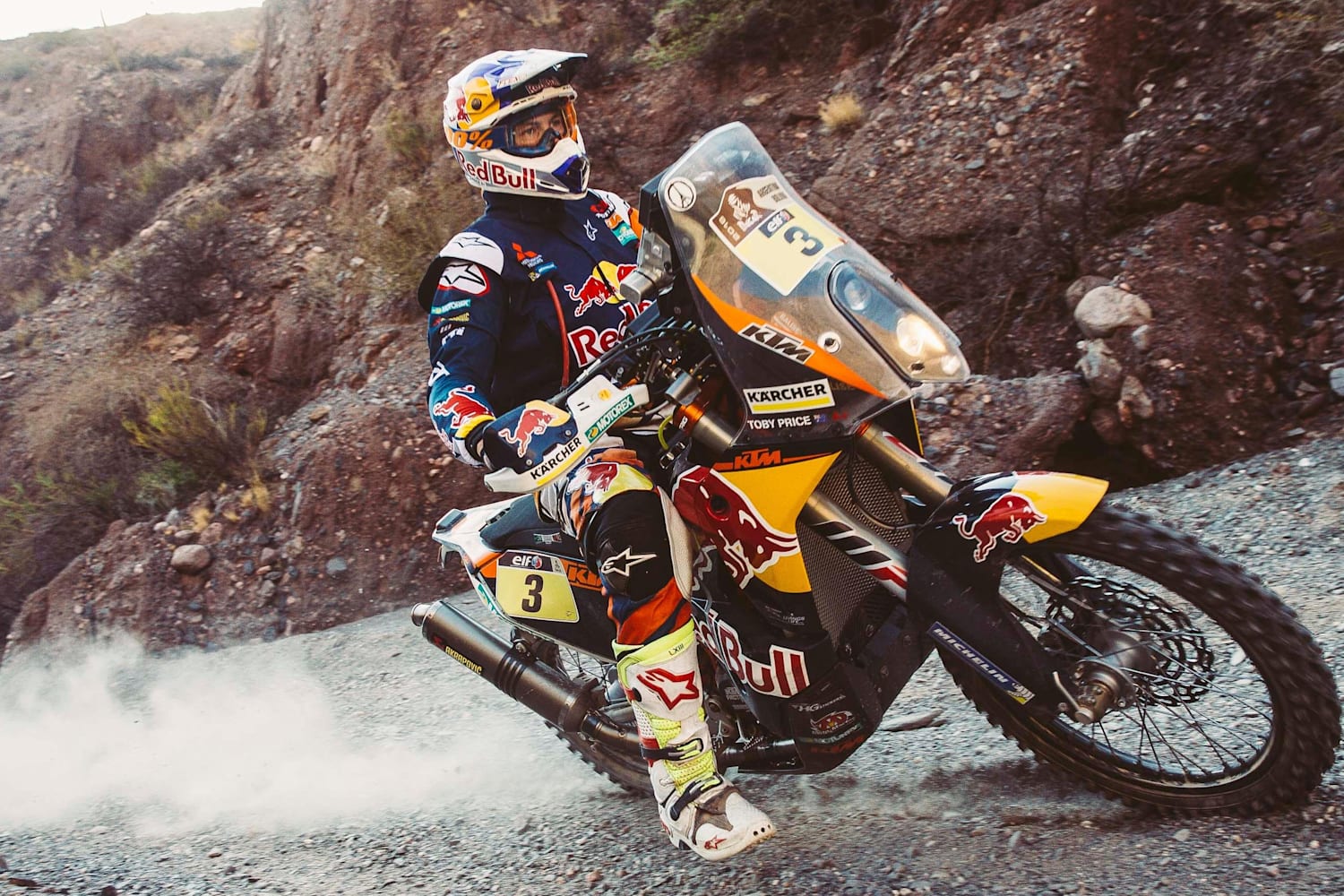 Le meilleur de l'action des motos au Dakar 2016