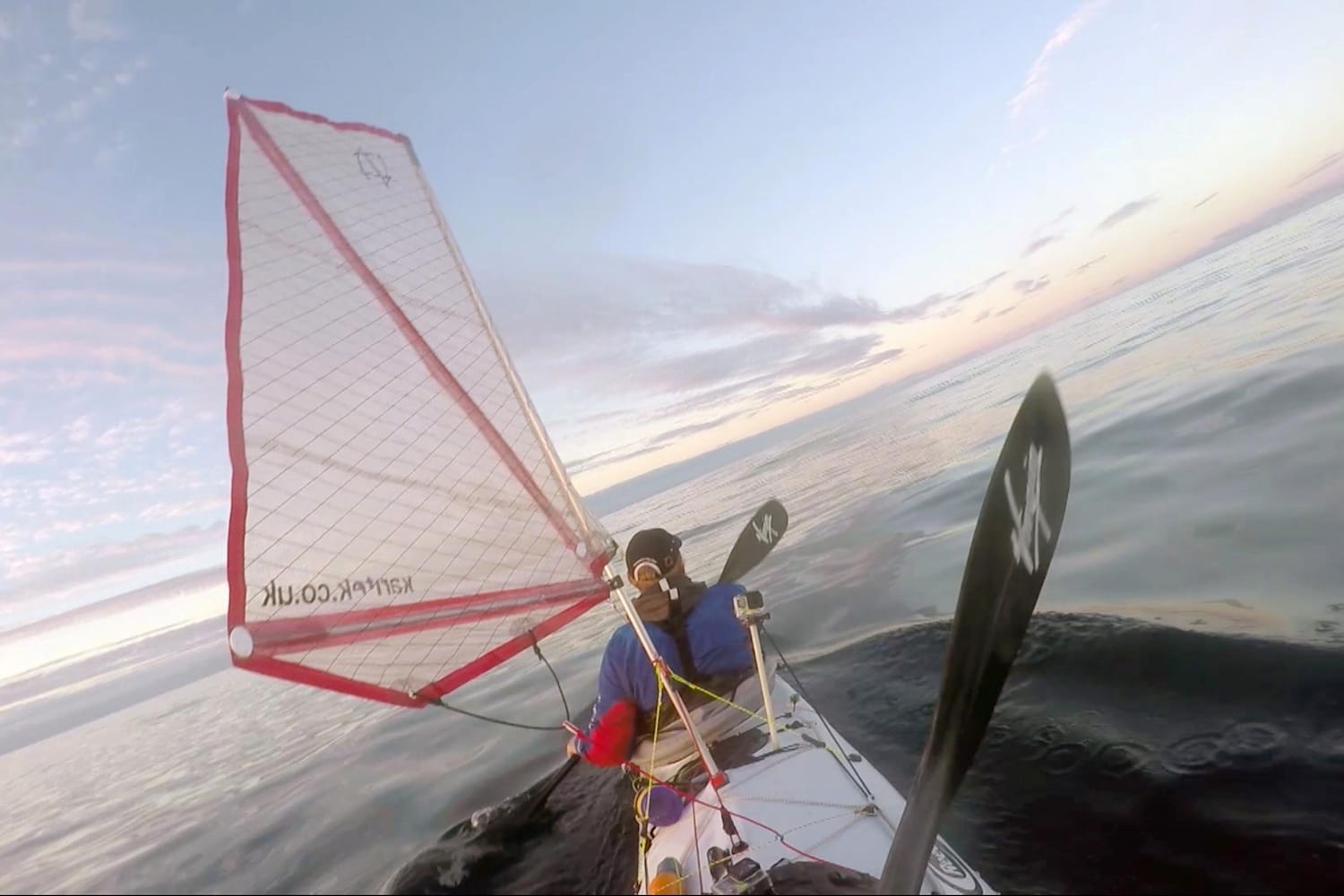 Olly Hicks and George Bullard kayaking to Scotland