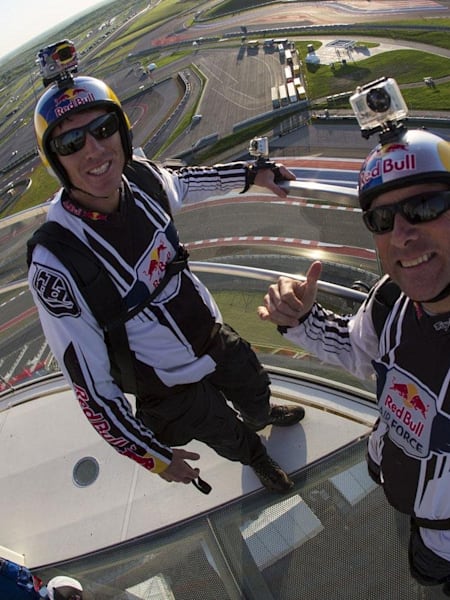 BASE jumping the Circuit of the Americas