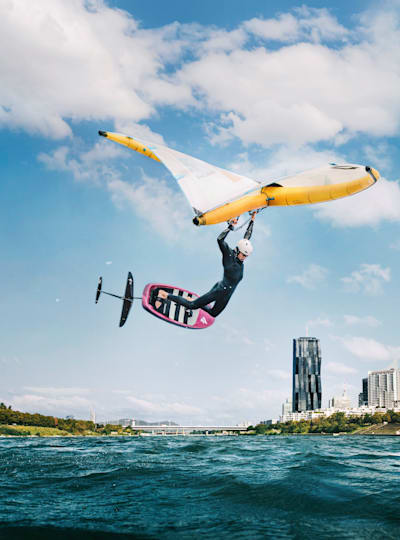 Wingfoilen in Wien mit Kite-Profi Stefan Spiessberger