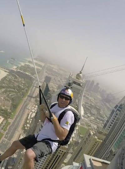 The highest zipline in the world hosted by Dubai