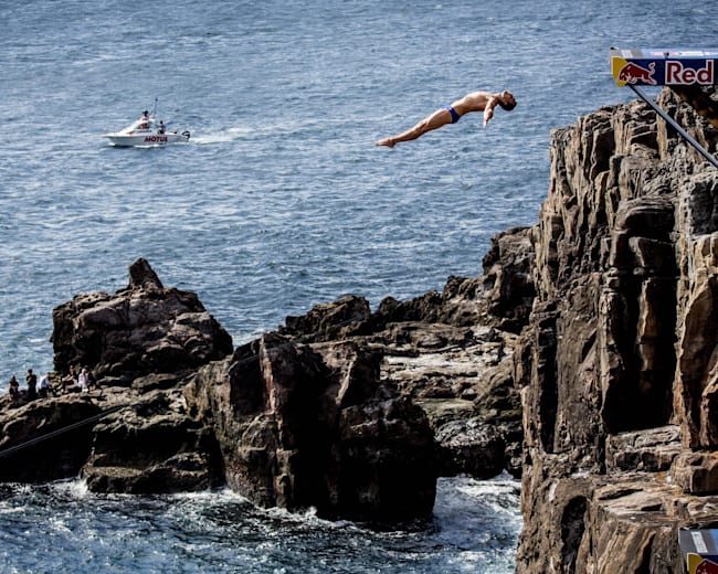 El entrenamiento del Red Bull Cliff Diving