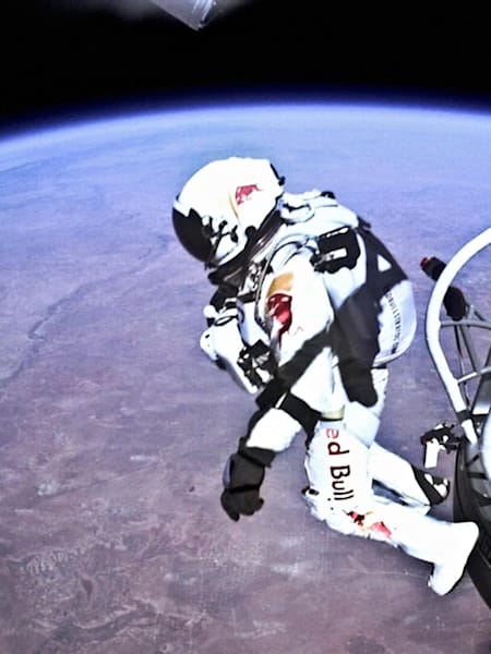 Felix Baumgartner's historic jump: Watch the POV video