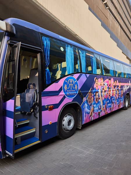 Rajasthan Royals bus: Interview on artwork and design