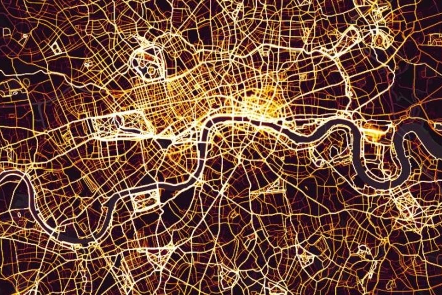 Running routes London: Heat map of the most popular