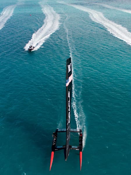 Aerial Images of ORACLE TEAM USA From America's Cup