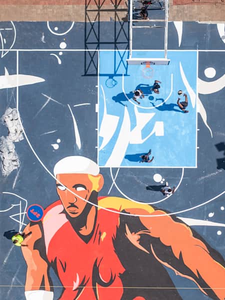 Red Bull Half Court basketball court designs