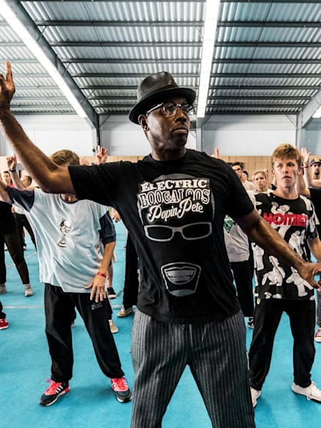 Popin' Pete teaching at Catch the Flava