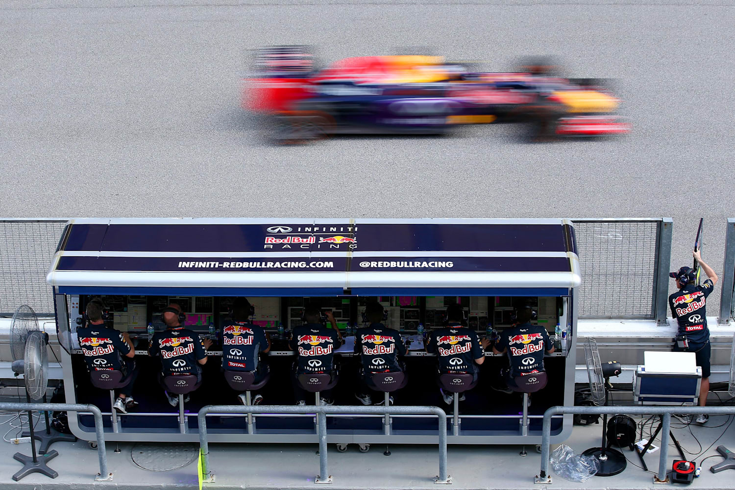Nomi e ruoli del muretto Red Bull in un GP di F1