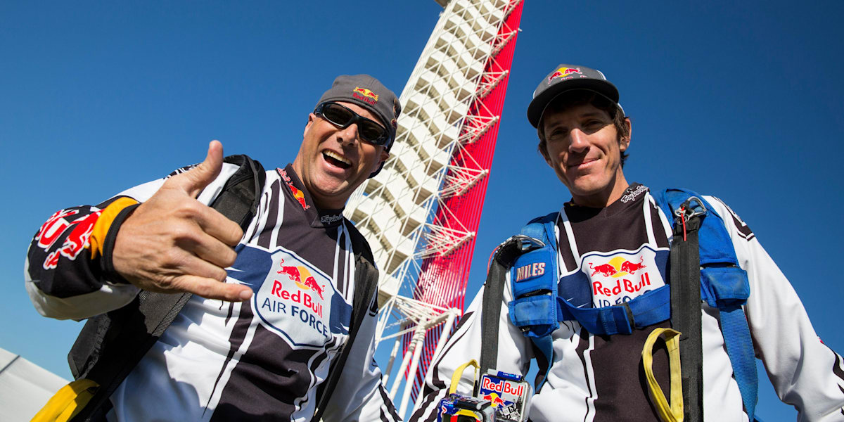 BASE Jumping the start at MotoGP of the Americas