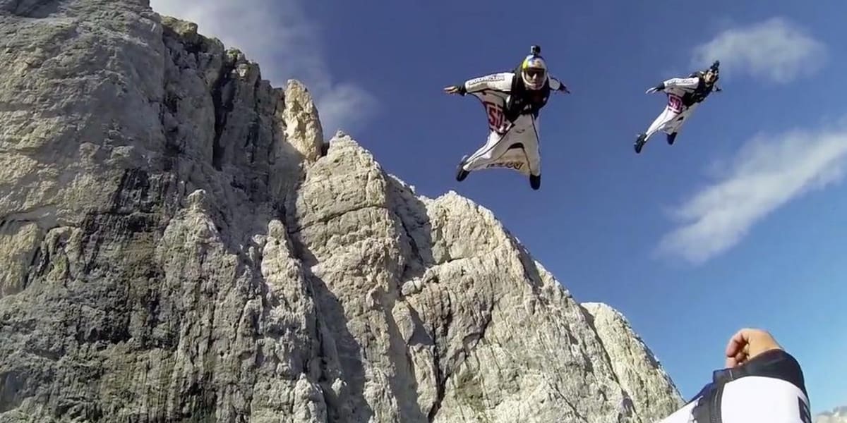 Soul Flyers: Inverted wingsuit flight over Dolomites
