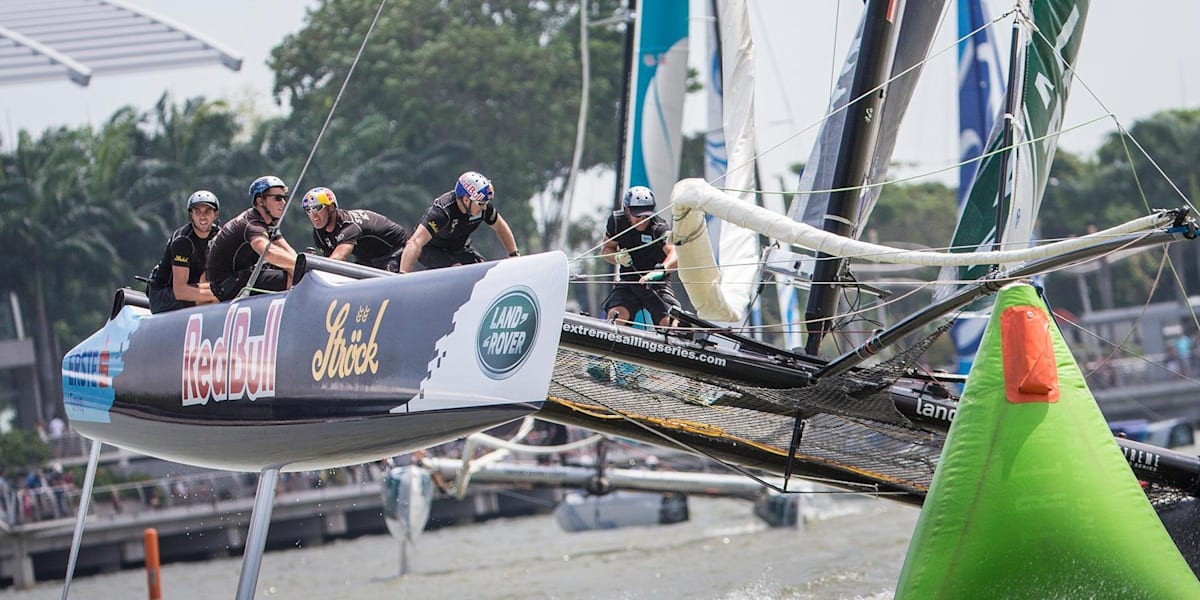 Red Bull Sailing win Extreme Sailing Series Singapore