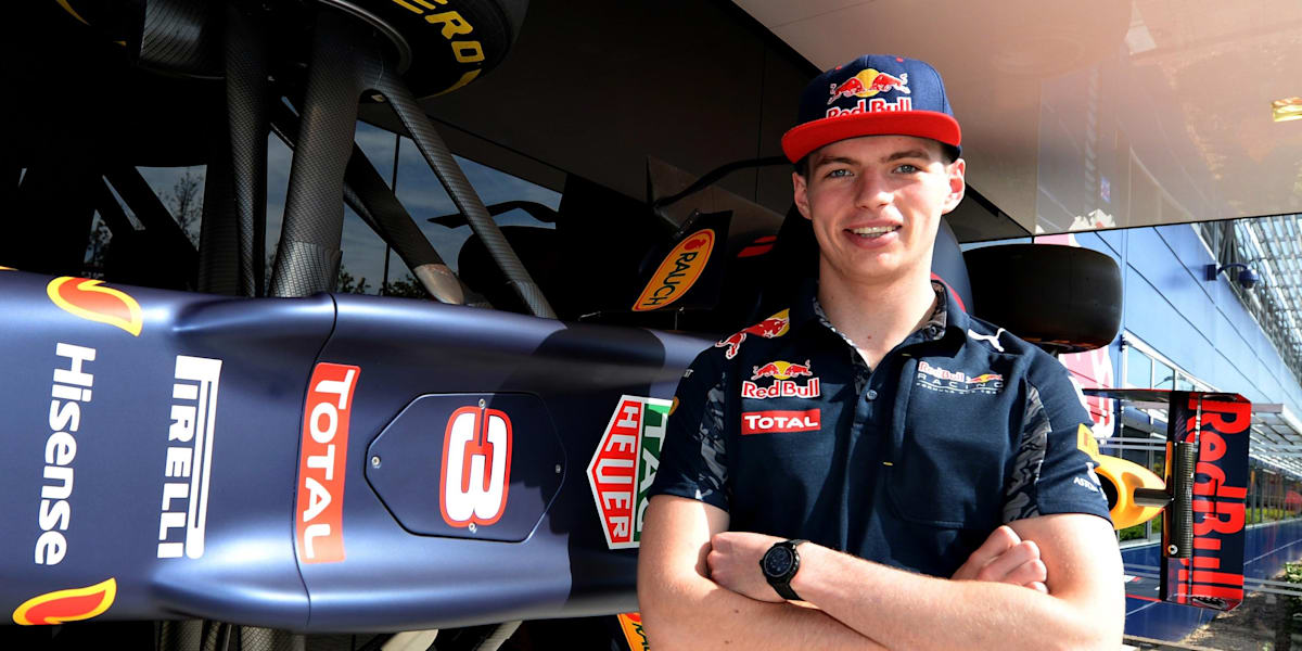 Max Verstappen at the Red Bull Racing factory