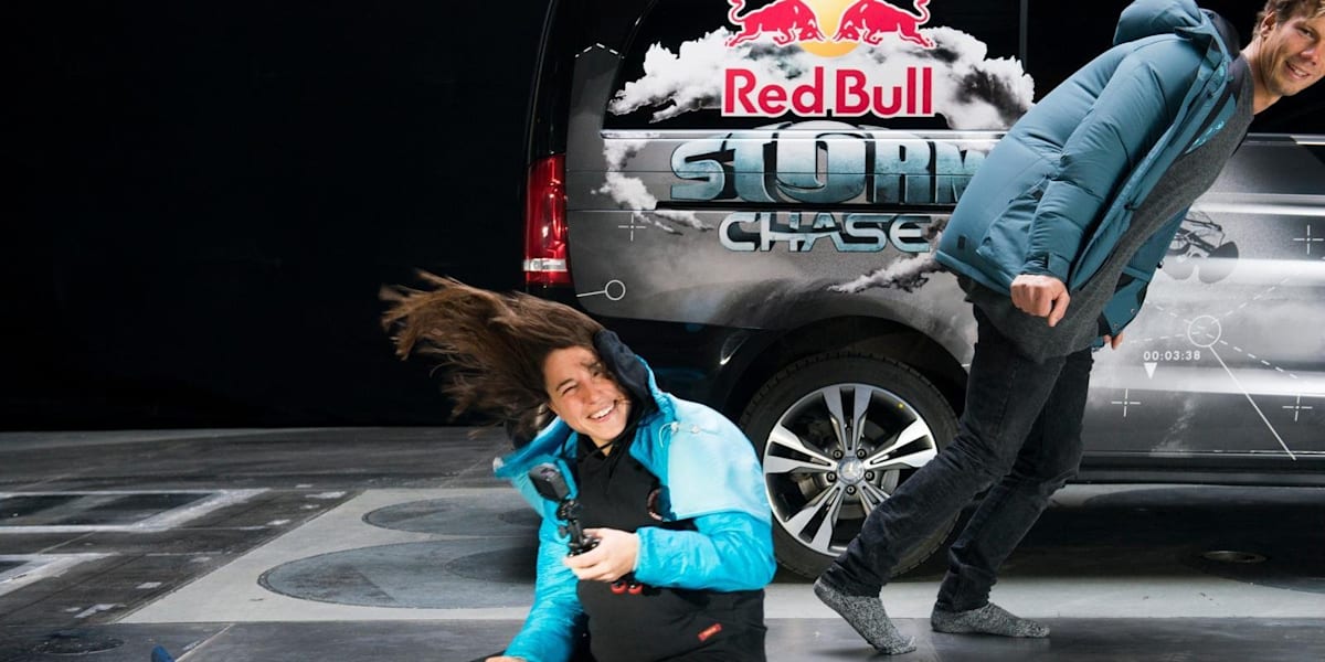 Wind tunnel force 9 gale *video* | Red Bull Storm Chase
