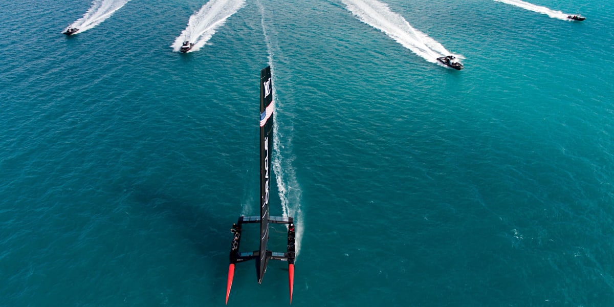 Aerial Images of ORACLE TEAM USA From America's Cup